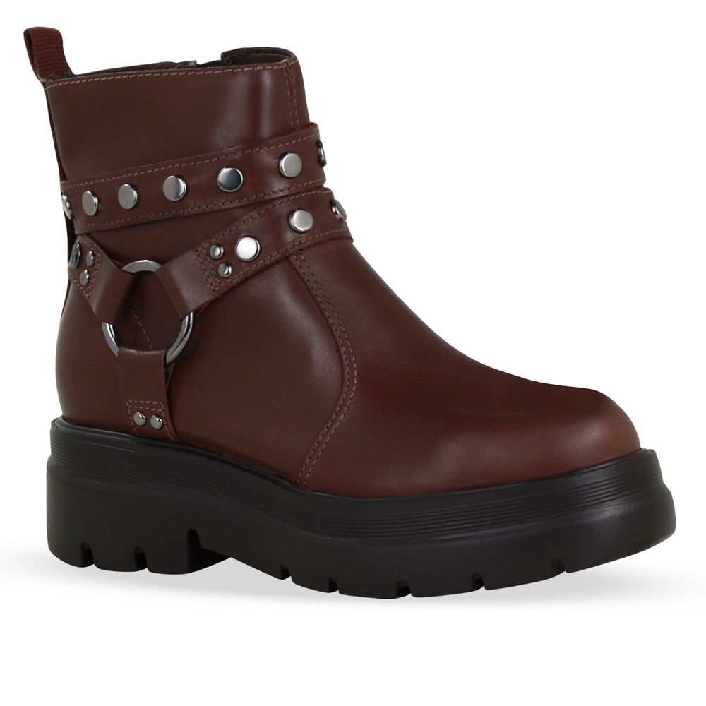 Bota Coturno Couro Atanado Napoli Wood - Bottero