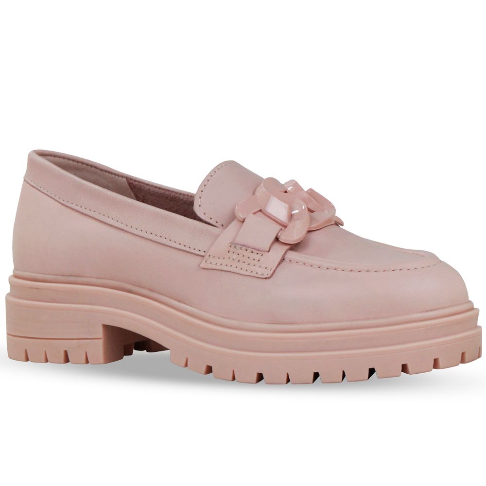 Sapato Couro Atanado Napoli Rosa Pele - Bottero